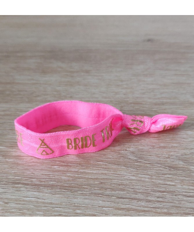 Bracelet EVJF "Flèche" rose fluo