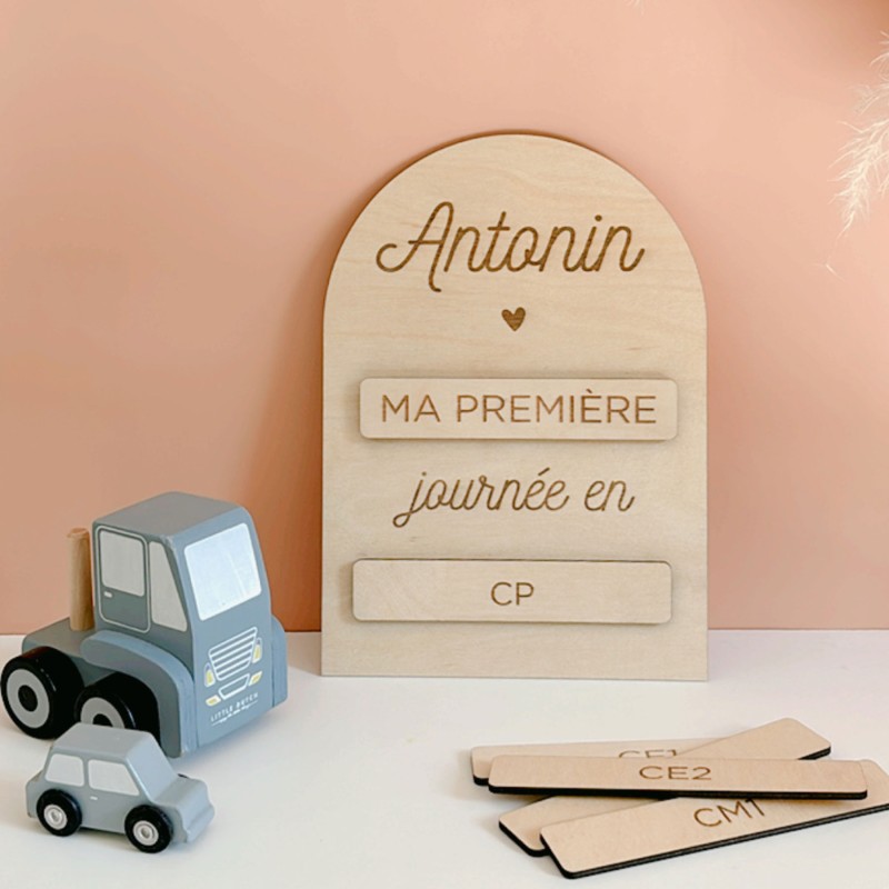 Pancarte en Bois personnalisée - rentrée scolaire - photo souvenir ...